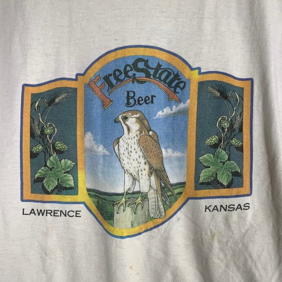 Hanes | Shirts | Free State Beer Lawrence Kansas White Tee | Poshmark